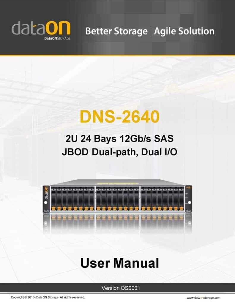 DNS-2640_User_Manual_Cover · DataON is a Hybrid Cloud Computing Company