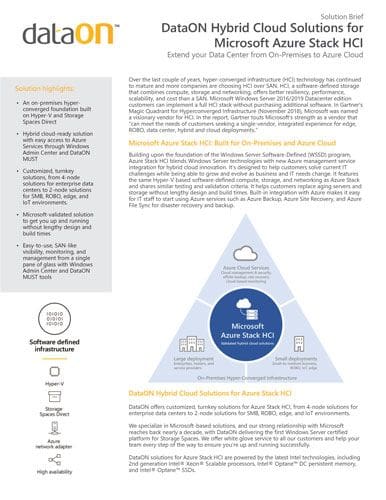 DataON-Hybrid-Cloud-Solutions-for-Azure-Stack-HCI_May-2019 · DataON is ...