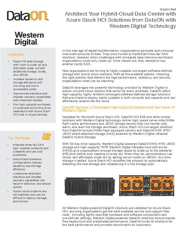 Solution Briefs and Whitepaper · DataON is a Hybrid Cloud Computing Company